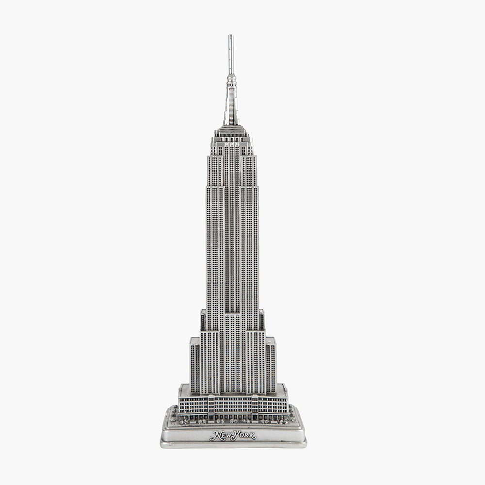 21" ESB Detailed Silver replica – Empire State Building Gifts